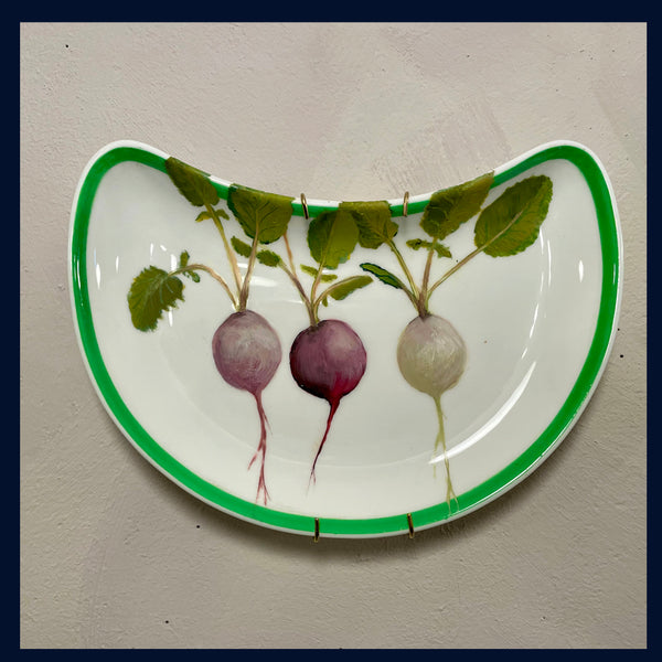 Plated: original fine art oil painting on a vintage side plate - 3 rad ...